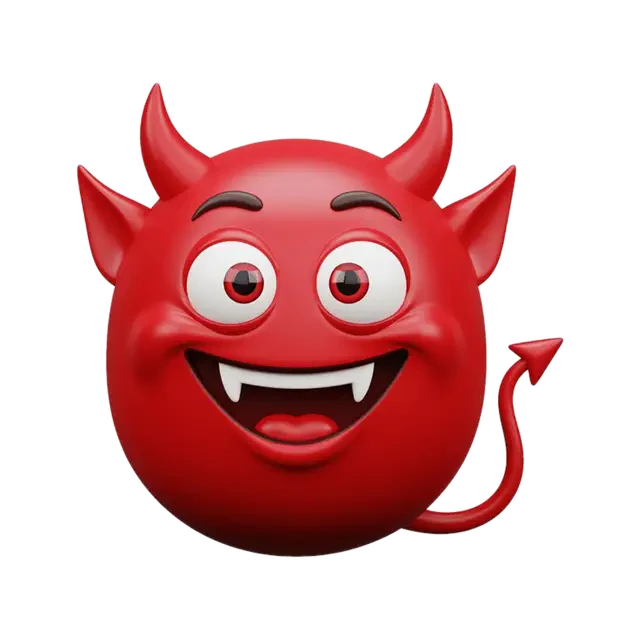 goofy devil Emoji - Share & View on KLIPY