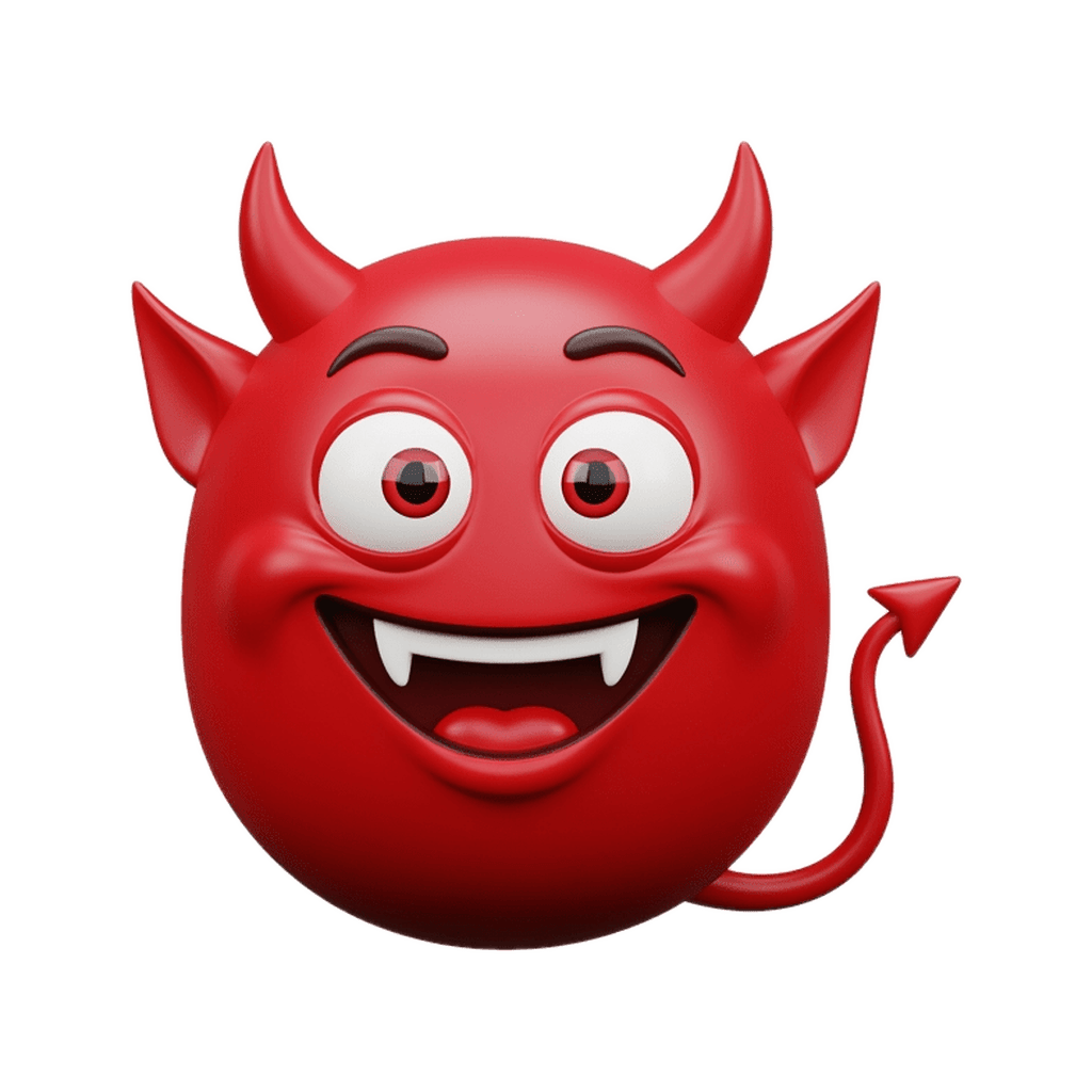 goofy devil Emoji - Share & View on KLIPY