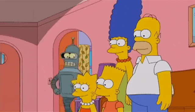 Bender Says Goodbye to Simpsons Family GIF - Share & View on KLIPY