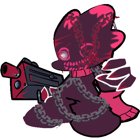 Corrupted Pico FNF Animated Sticker with Gun Sticker - Share & View on ...