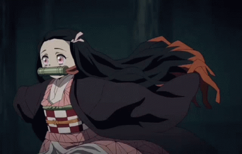 Nezuko Chan's Scared Run in Demon Slayer GIF - Share & View on KLIPY