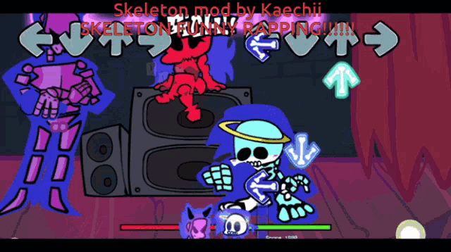 Fnf Skeleton Mod: Funny Rapping Dad GIF - Share & View on KLIPY