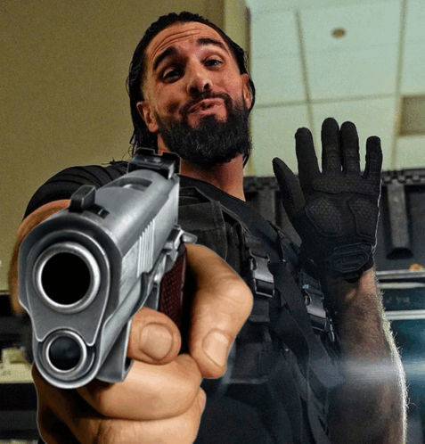 Seth Rollins Gun Meme Meme - Share & View on KLIPY