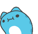 Happy Blue Blob Animated Sticker Sticker - Share & View on KLIPY