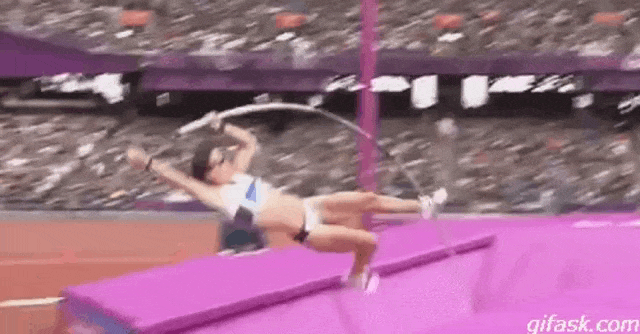 funny gifs, funniest gifs of the week, olympic pole vault fail GIF ...