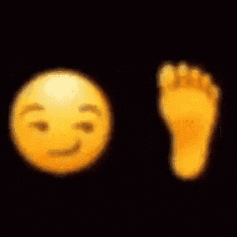 Emoji Foot Wave: Smiling Face and Wiggling Toes GIF - Share & View on KLIPY