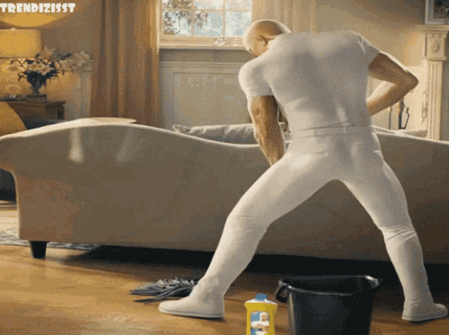 Mr. Clean's Energetic Housework Dance GIF - Share & View on KLIPY
