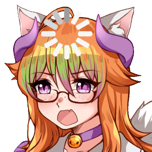 Lisa, Anime Demon Girl Vtuber Loading Sticker - Share & View on KLIPY
